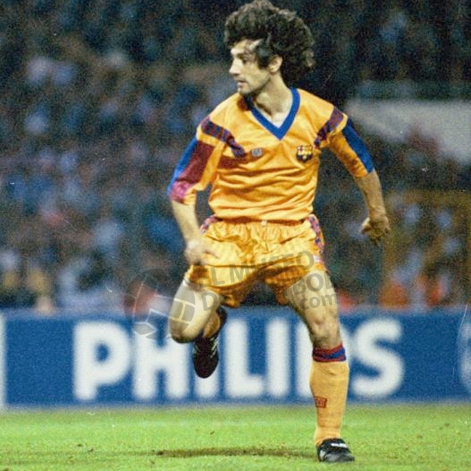 Fc Barcelona 91-92 Meyba Orange Away Shirt #6 BAKERO LS Signed * – El ...