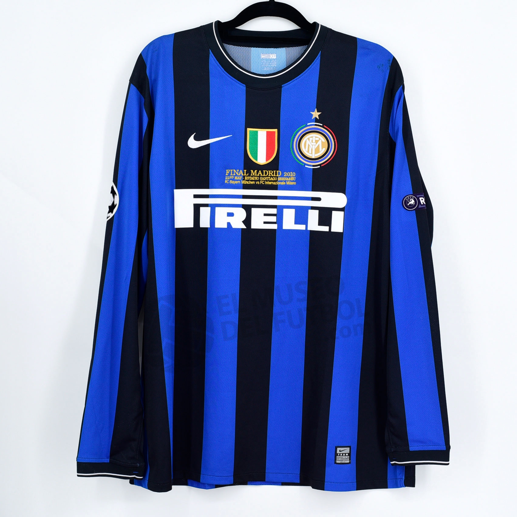 Camiseta 1ª Inter Milán 2009-10 #4 ZANETTI Final Champions 2010 vs ...